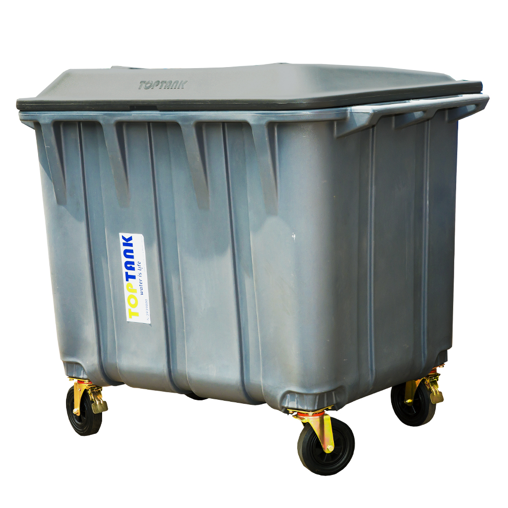 1,100litre Garbage Bin with Wheels - TopTank