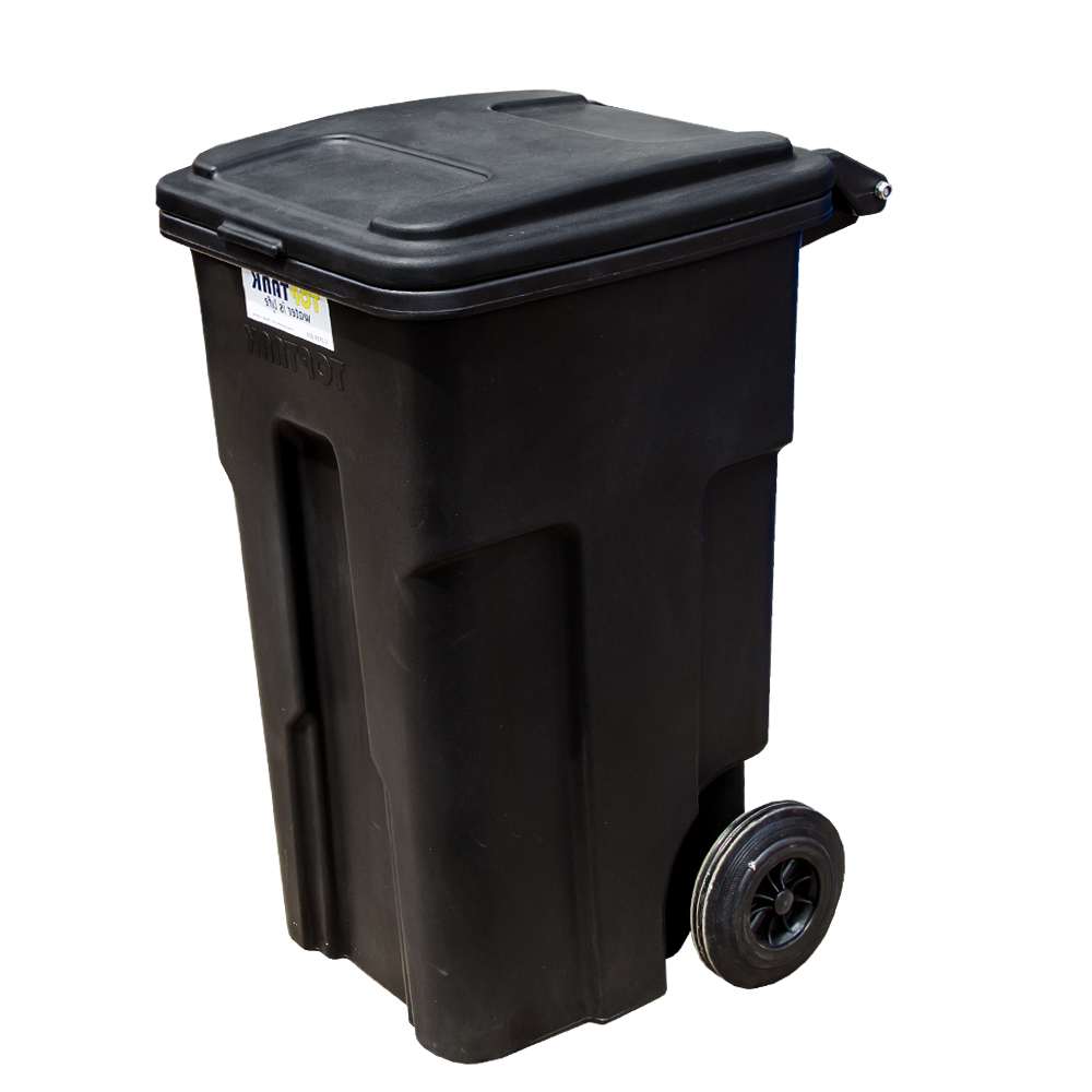 90litre Garbage Bin With Wheels & Handle - TopTank