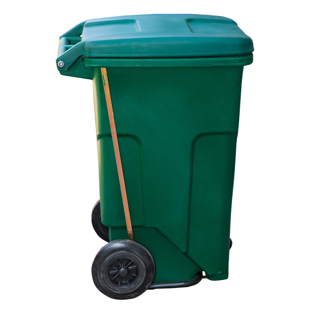 90litre Garbage Bin With Wheels, Handle & Foot Pedal - TopTank